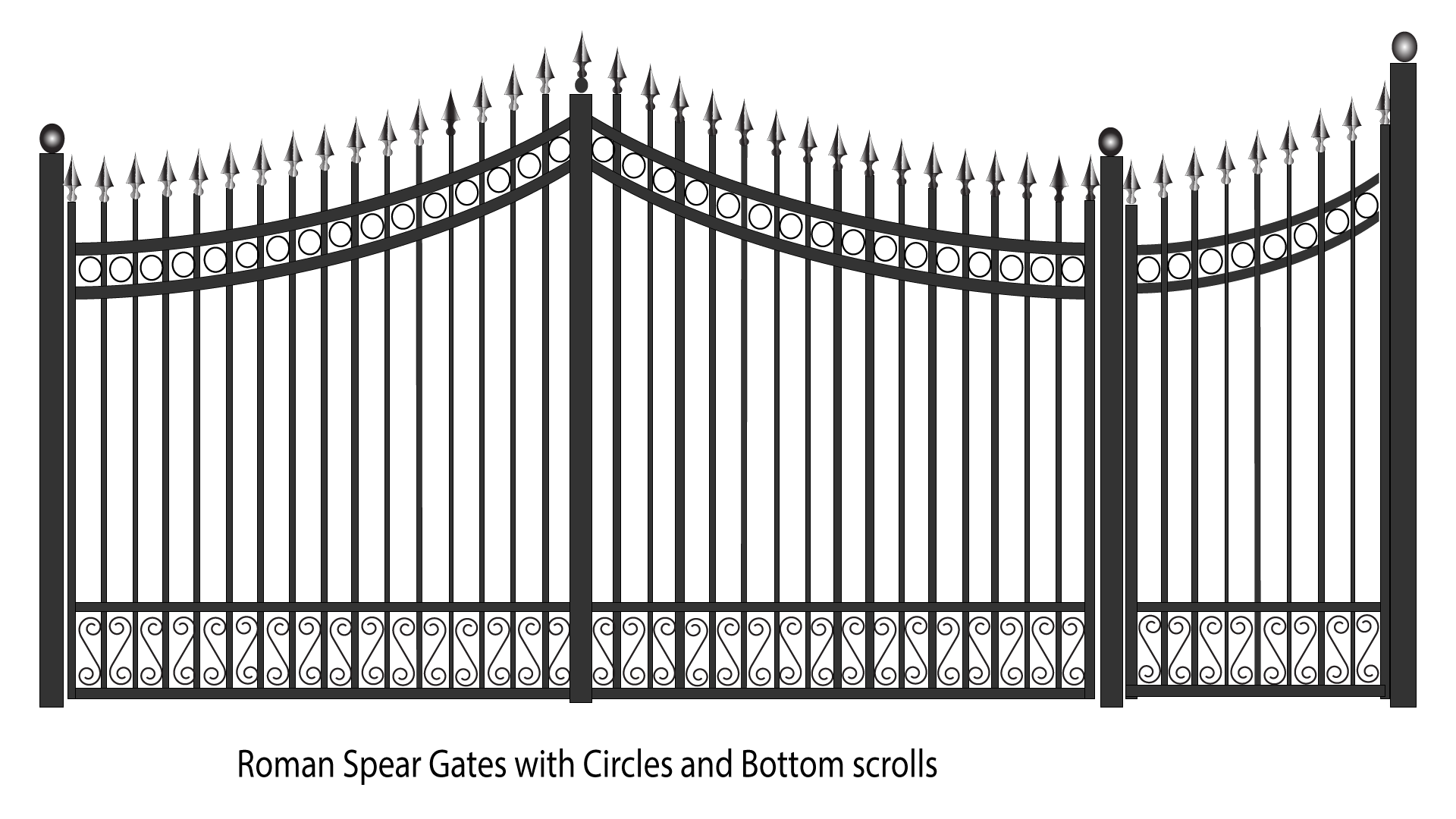 Steel Gates, wrought iron gates and metal fencing.